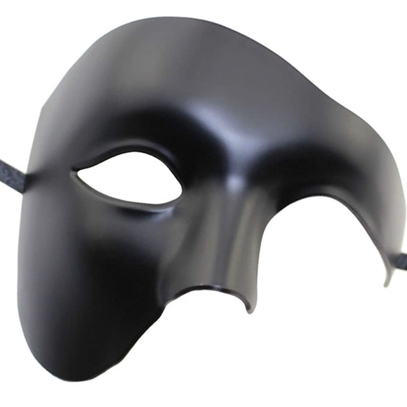 Accessories | Phantom Of The Opera Half Man Face Black Mask | Poshmark